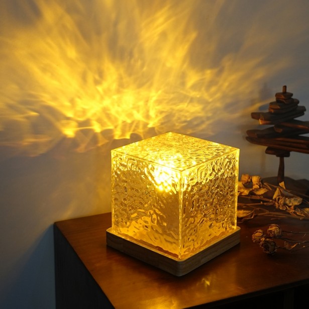 Ice Cube Rotating Dynamic Water Ripple Projection Atmosphere Light ...