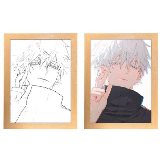 Jujutsu Kaisen Satoru Gojo Art Painting Wall Lamp | Yigo | Table Lamp ...