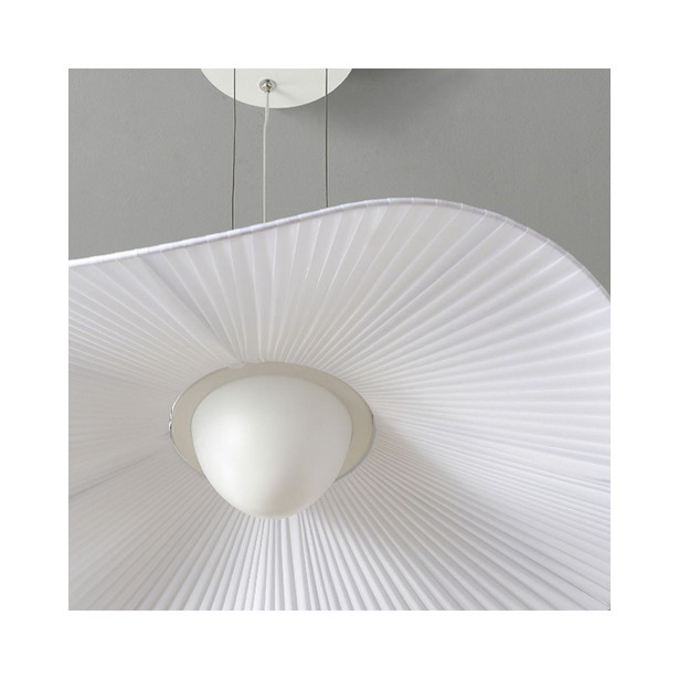 Plain fabric fashionable pleats pendant light with lotus leaves design ...