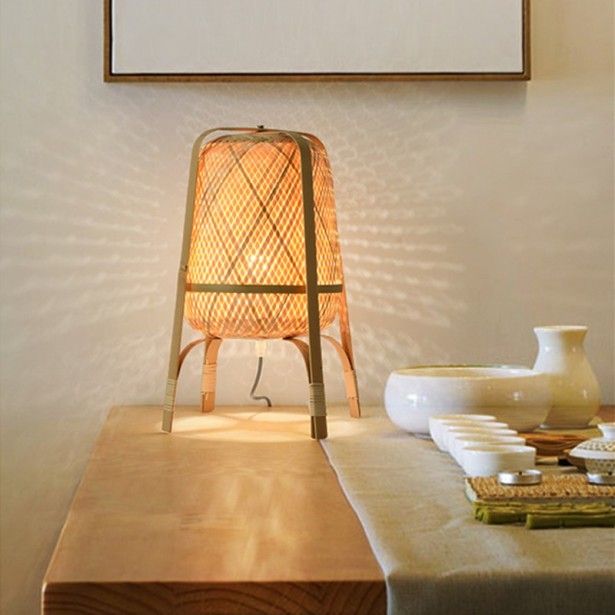 Bamboo Woven Vertical High Net Table Light | Yigo | テーブルランプ
